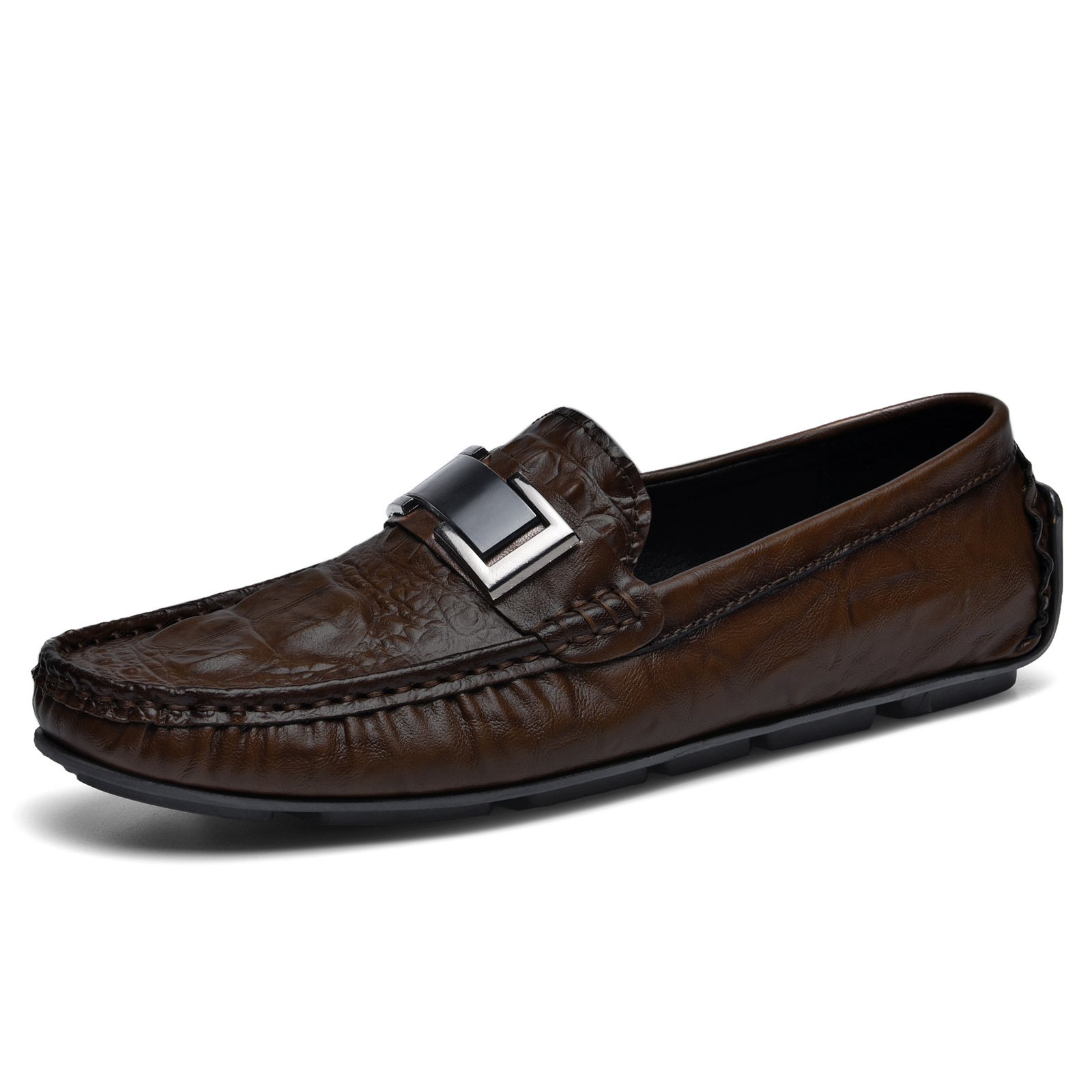 High Quality Cow Leather Crocodile Pattern Loafer BR-8332