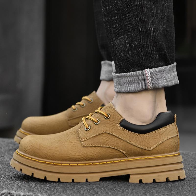 Genuine leather low-cut martin boots for men YEL-JC9710