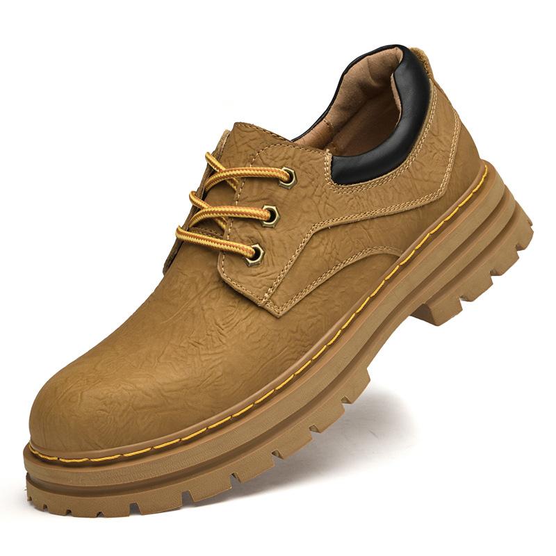 Genuine leather low-cut martin boots for men YEL-JC9710