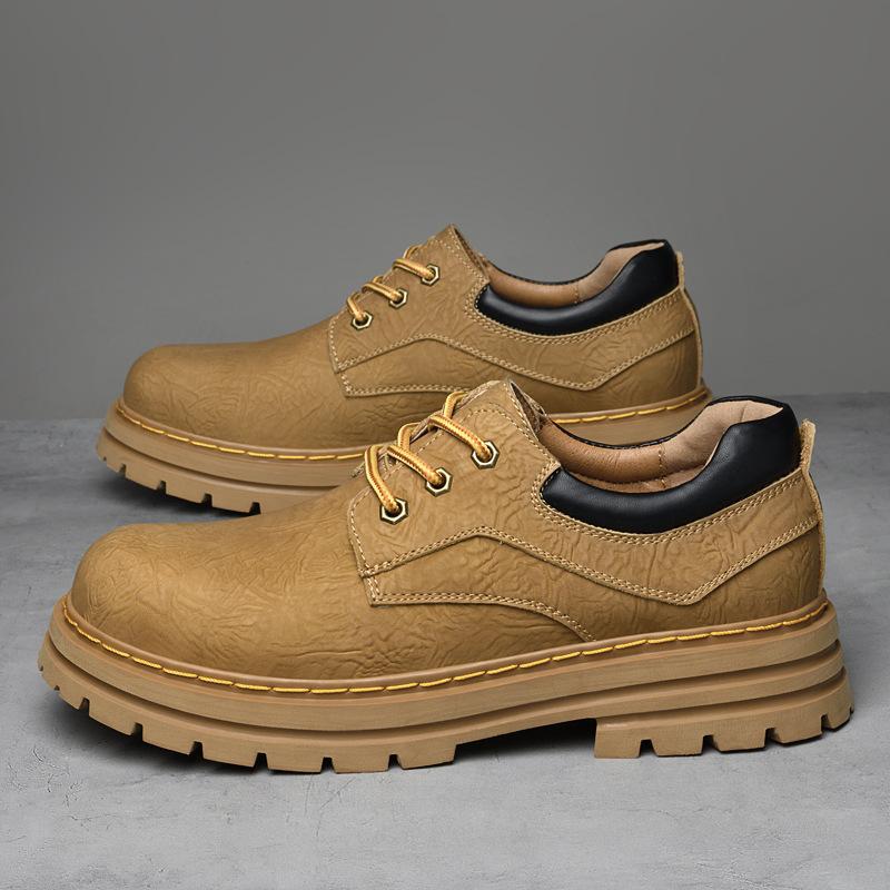 Genuine leather low-cut martin boots for men YEL-JC9710