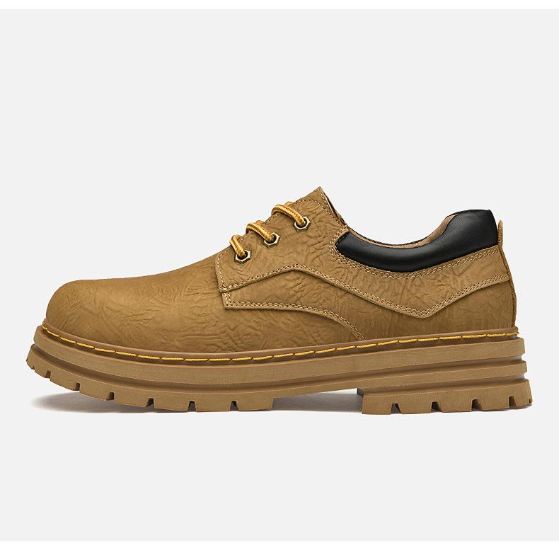 Genuine leather low-cut martin boots for men YEL-JC9710